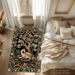 Fantasy Inspired Area Rug | Dark Academia Gothic Book Nook Decor ...