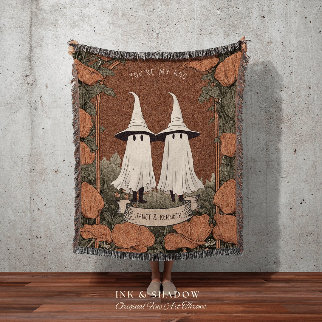 You're My 'boo' Ghost Couple Personalized Wedding Blanket | Spooky ...