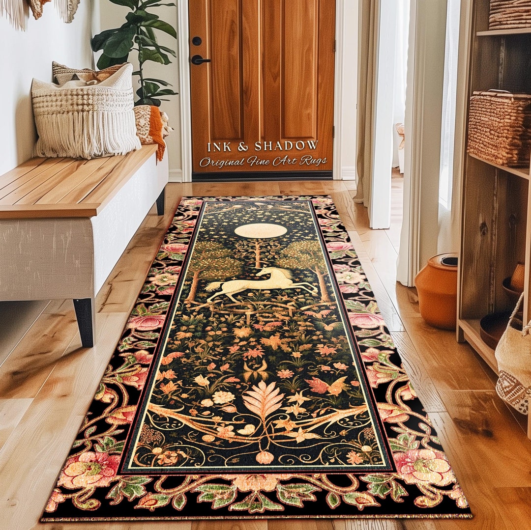 Princesscore Unicorn Runner Rug Folklore Aesthetic Whimsical Decor ...