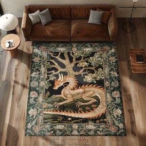 Enchanted Woods Dragon Rug | Medieval Aesthetic Fairytale Nursery Decor ...