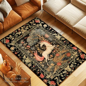 Folklore Unicorn Rug | Princesscore Room Decor William Morris Inspired ...