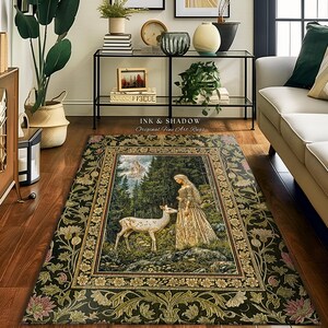 Whimsy Woodland Goddess Rug | Elegant Fairytale Accent Rug Victorian ...