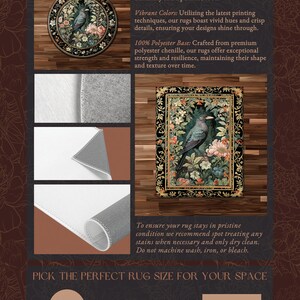 Dark Academia Crowcore Rug Ethereal Bedroom Decor William Morris ...