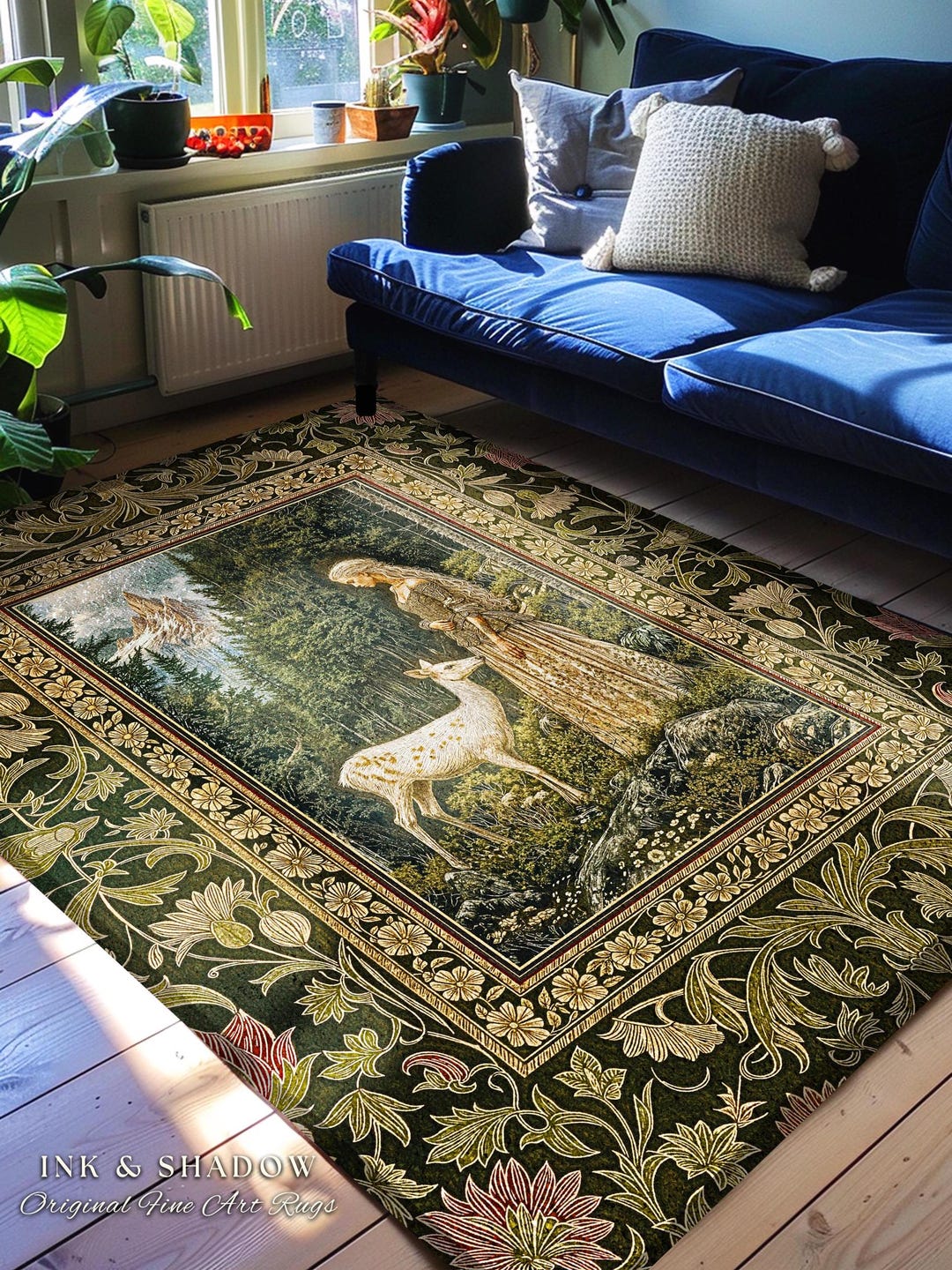 Whimsy Woodland Goddess Rug | Elegant Fairytale Accent Rug Victorian ...