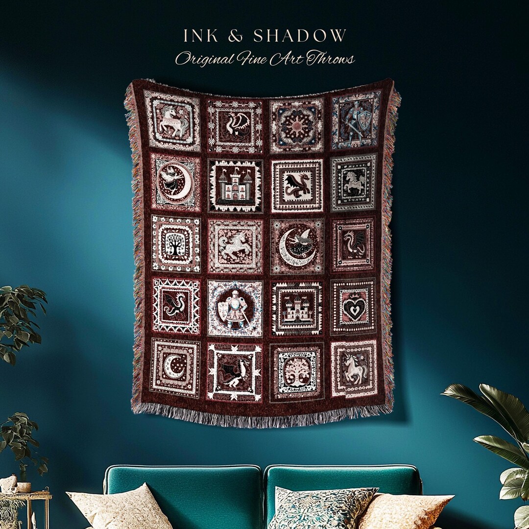 Mystic Folklore Woven Wall Tapestry | Whimsical Reading Blanket ...