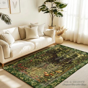Fairytale Forest Botanical Accent Rug | Mystic Aesthetic Woodland Home ...