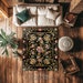 Antique Rose Aesthetic Rug Victorian Floral Dark Academia Decorative ...