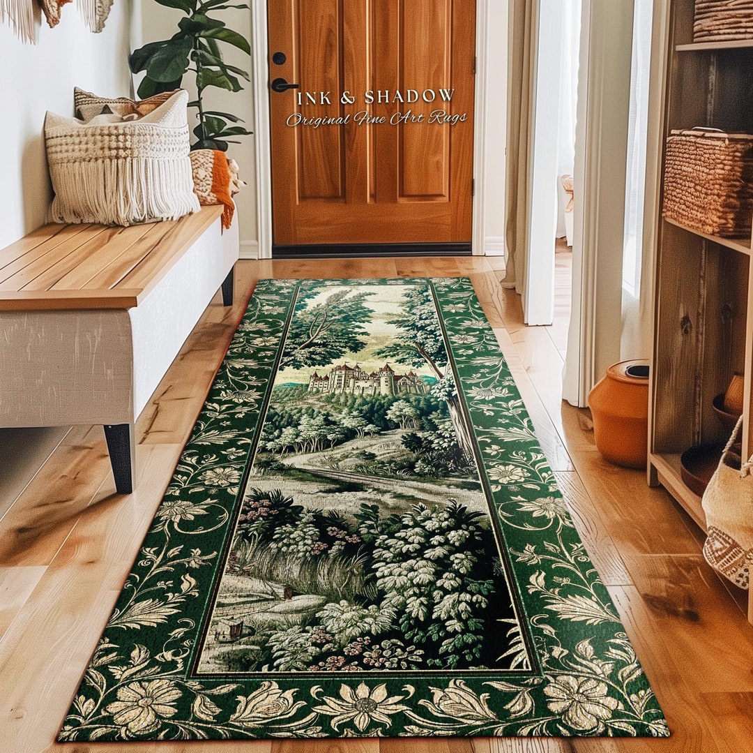 Medieval Castle Woodland Forest Runner Rug | Forestcore Dark Academia ...