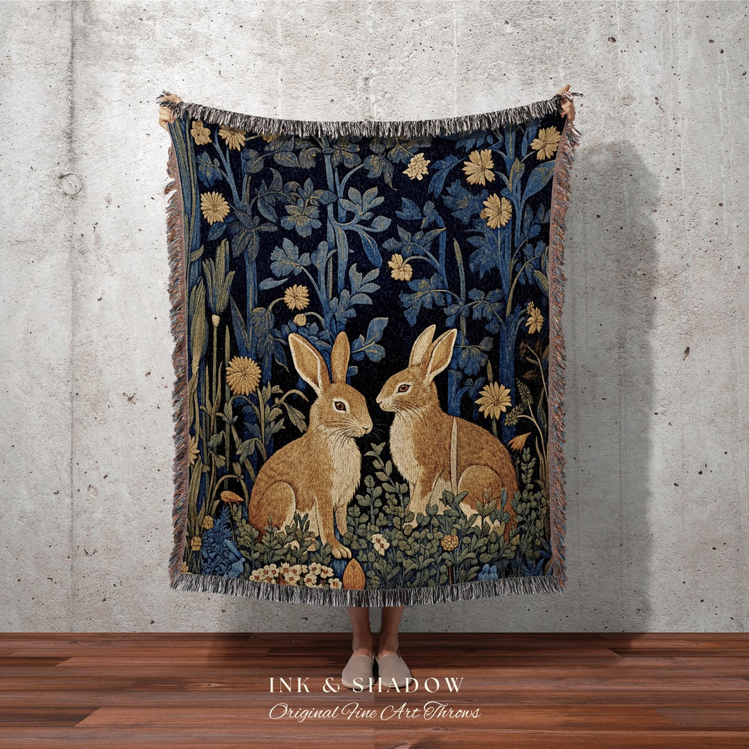 Hygge Tapestry Vintage Folk Art Woven Tapestry Blanket William Morris ...