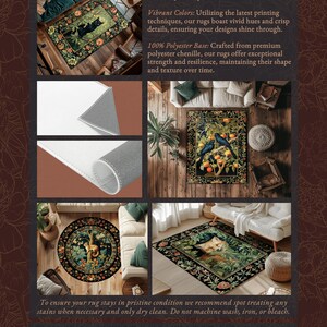 Woodland Gothic Raven Rug Crowcore Home Decor Cottagegoth Moody ...