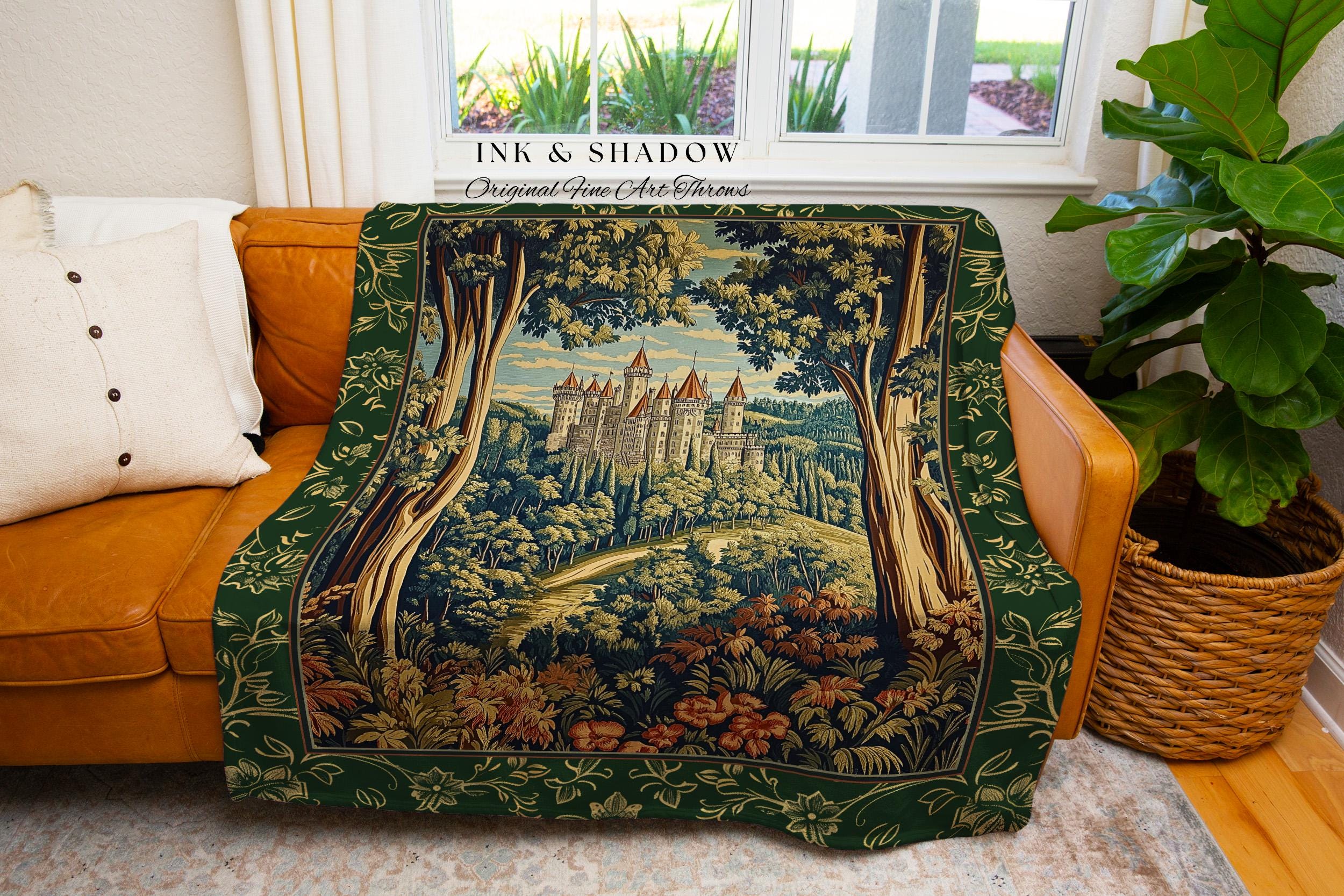 Fairytale Aesthetic Castle Tapestry Blanket Fairycore Folklore Inspired ...