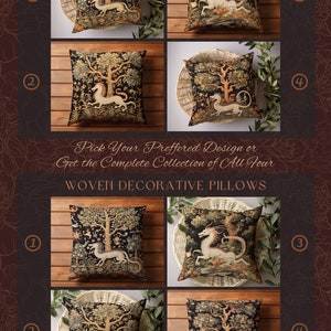 Morris Pillow Dragon Medieval | Crowcore Tapestry Pillow Cottagecore ...
