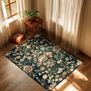 Dark Victorian Aesthetic Rug | Ethereal Gothic Livingroom Decor Ornate ...