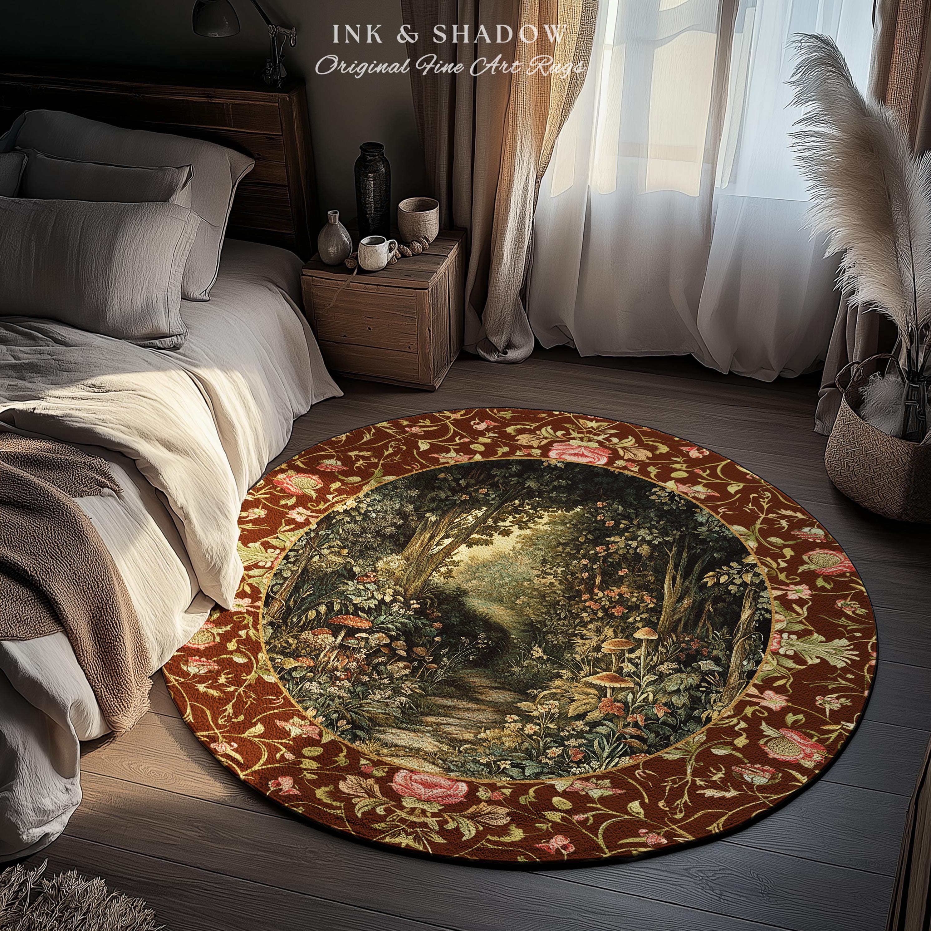 Fairy Ethereal Forest Round Area Rug | Mystic Dark Academia Folklore ...