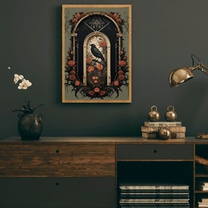 Dark Cottagecore Bedroom Art Poster Print Gothic Room Decor Crowcore ...