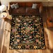 Dark Floral Cottagecore Rug Bohemian Aesthetic Living Room Home Decor ...