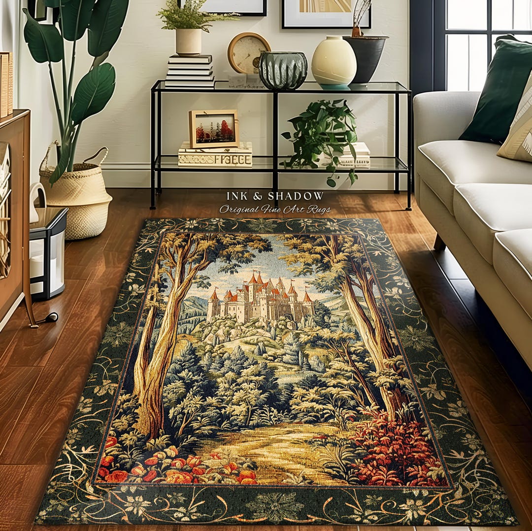 Mystic Castle Book Nook Rug | Ethereal Fairycore Area Rug Folklore ...