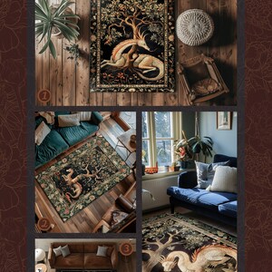 Forest Spirit Area Rug | Dark Cottagecore Gothic Book Nook Decor Fairy ...