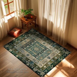 Sage Green Boho Area Rug | Aestheetic Living Room Pastel Blue Home ...