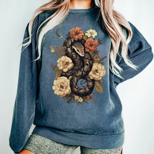 Dark Academia Clothing Gothic Serpent Art Comfort Colors Tshirt ...