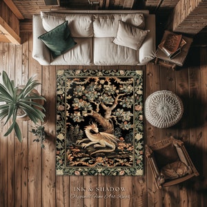 Fantasy Inspired Area Rug | Dark Academia Gothic Book Nook Decor ...