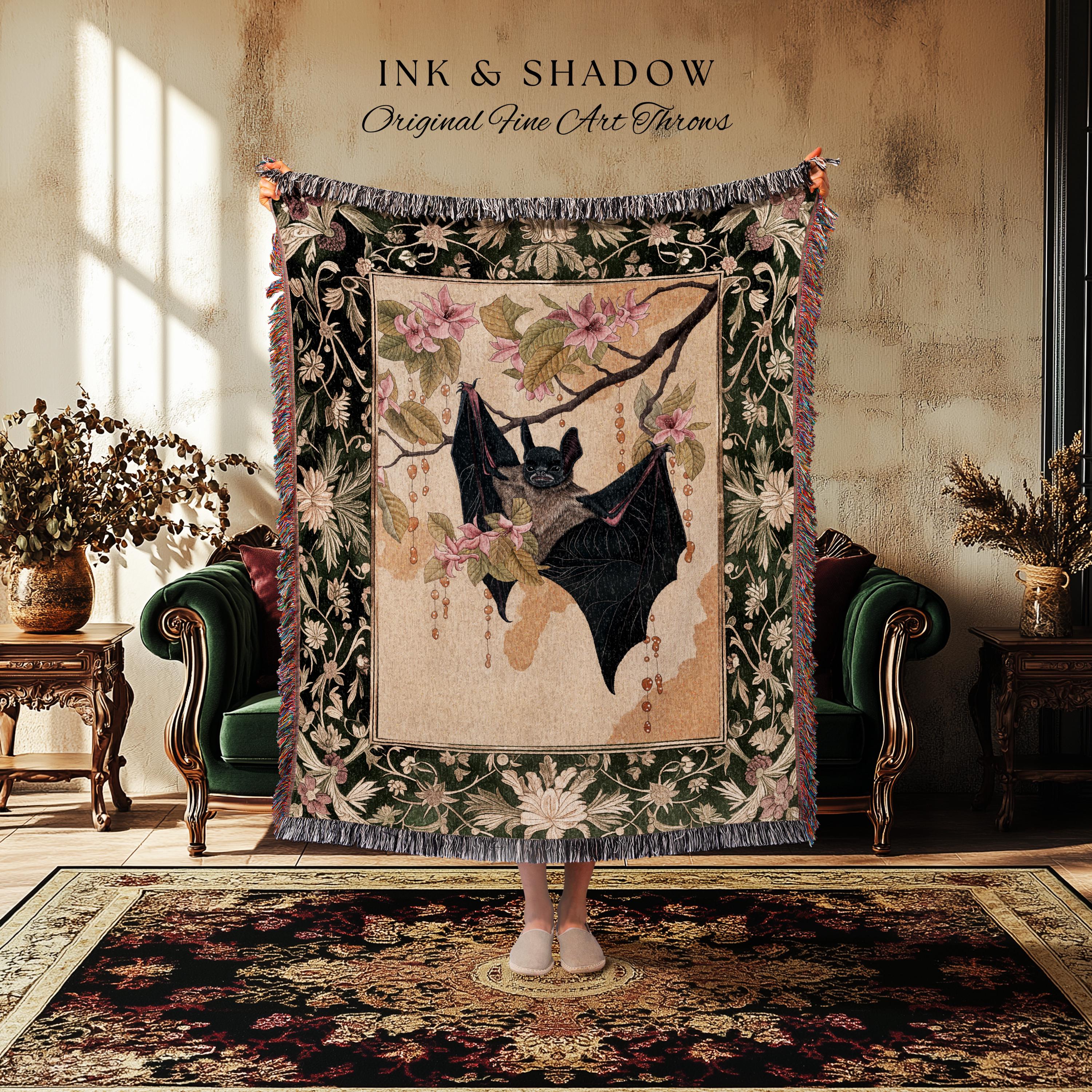 Whimsigoth Tapestry Bat Blanket Gothic | Pastel Cottagecore Throw ...