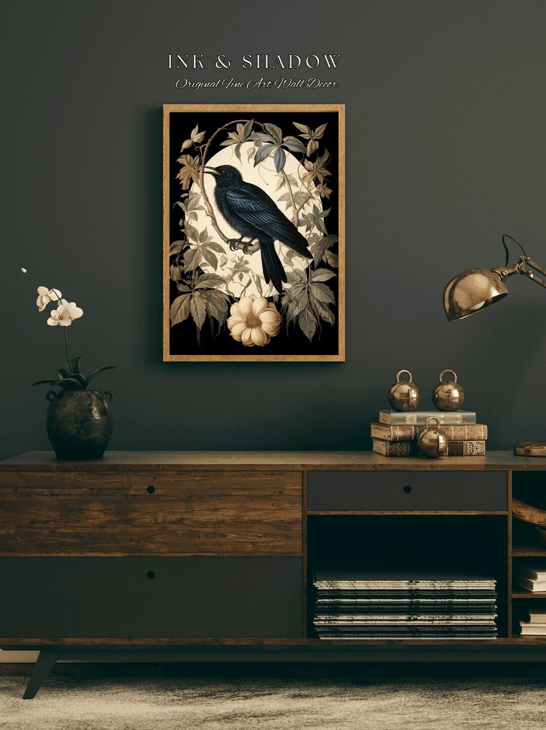 Dark Academia Poster Print | Gothic Room Decor Crowcore Decor Dark ...