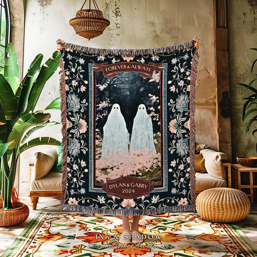 Enchanted Forest Ghost Lovers Blanket | Kindred Spirits Custom Gothic ...