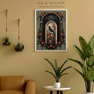 Dark Cottagecore Bedroom Art Poster Print Gothic Room Decor Crowcore ...