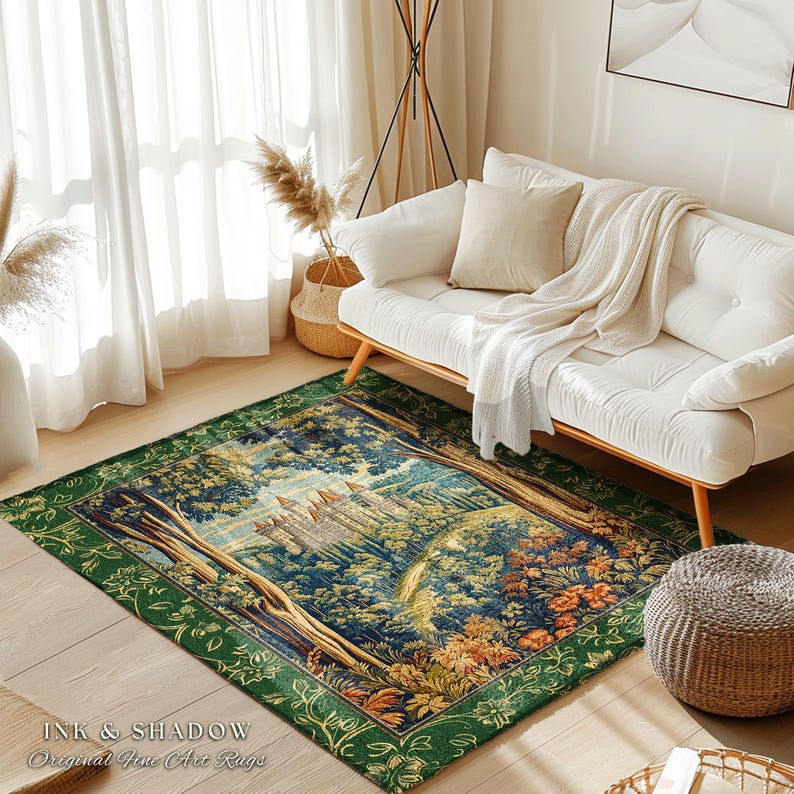 Fairytale Aesthetic Castle Runner Rug | Fairycore Hallway Area Rug ...