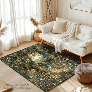 Fairy Meadow Mushroom Forest Rug | Mystic Academia Folklore Inspired ...