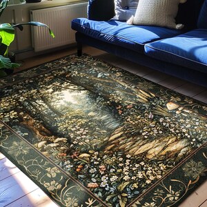 Fairy Meadow Mushroom Forest Rug | Mystic Academia Folklore Inspired ...
