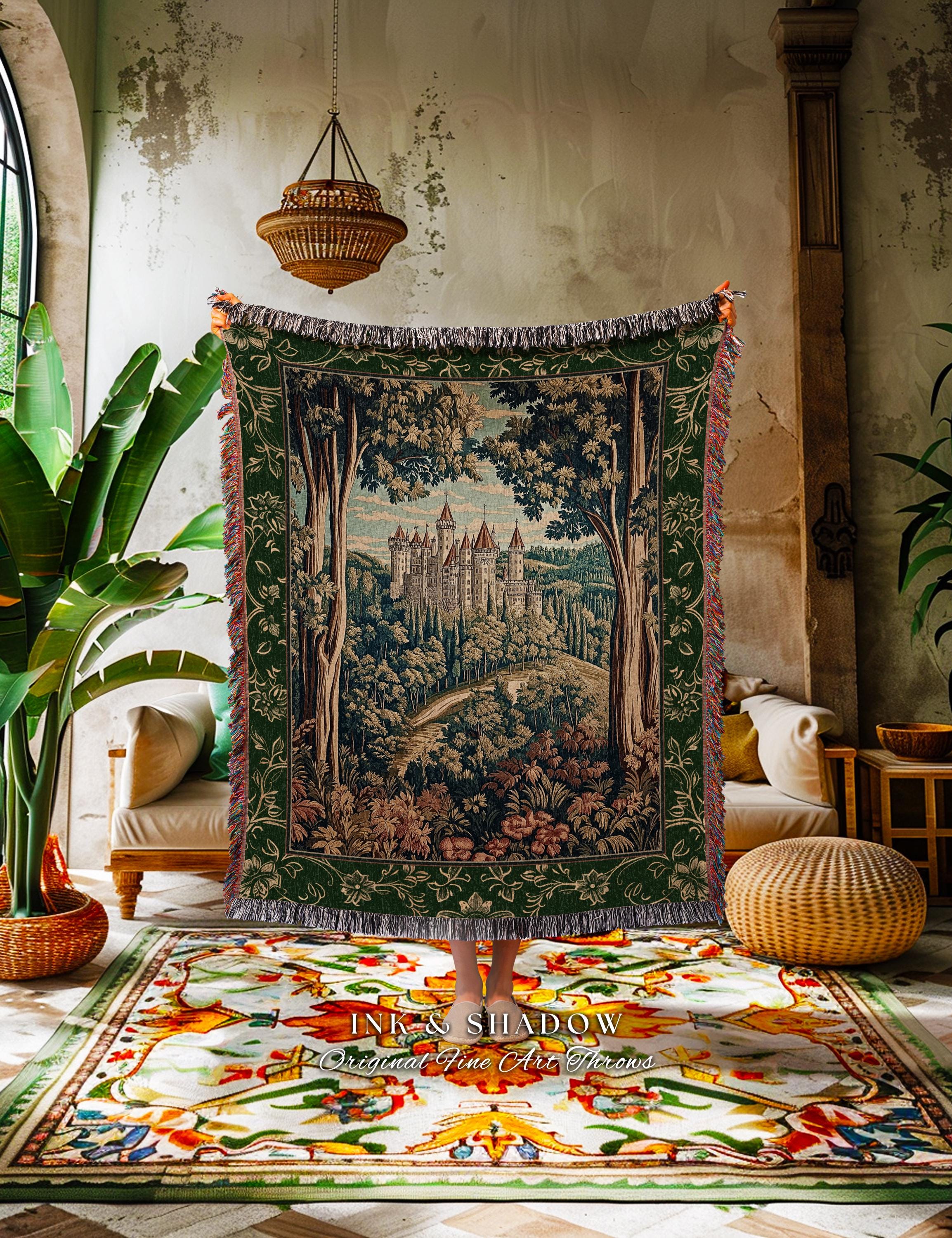 Fairytale Aesthetic Castle Tapestry Blanket Fairycore Folklore Inspired ...
