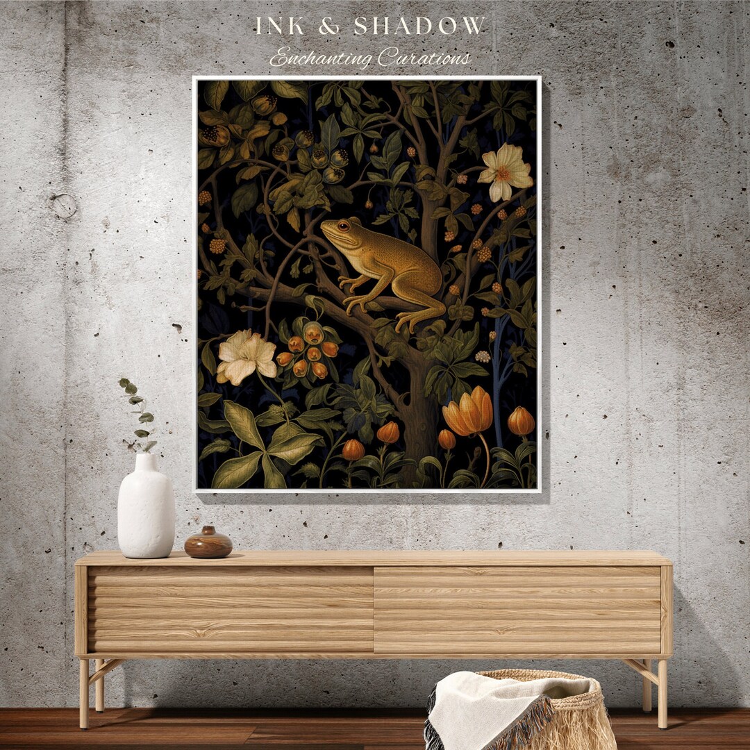 Cottagecore Tapestry Frog Aesthetic Blanket Whimsigoth Decor Dark ...