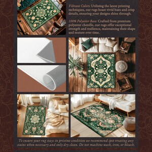 Elegant Sea Green Area Rug Classic Ornate Statement Rug With Fine ...