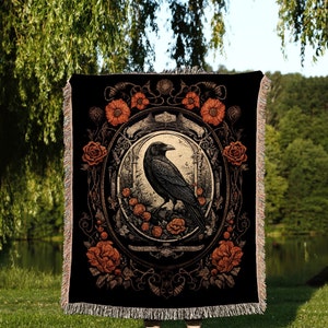 Goth Aesthetic Blanket Woven Wall Hanging Gothic Home Decor Dark ...
