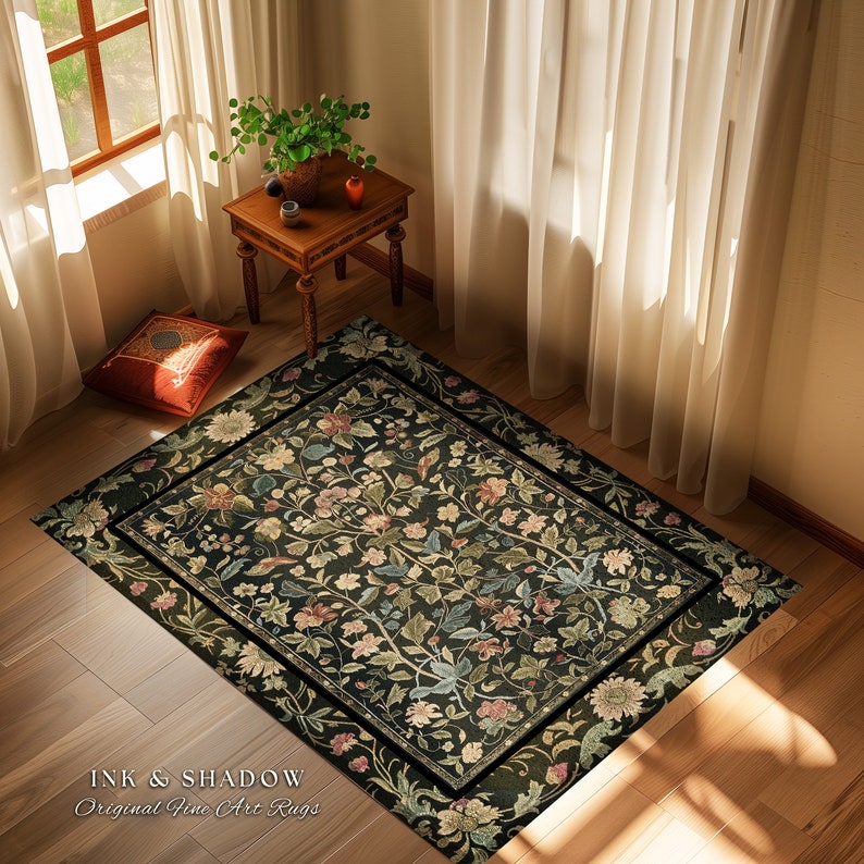Bedroom Floor Mat Cottagecore | Bohemian Aesthetic Living Room Home ...