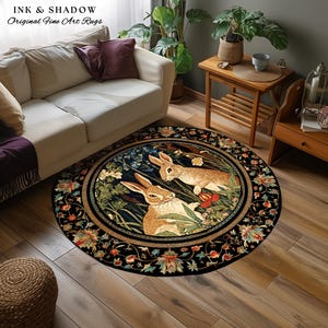Bunnies in the Woodland Rug | Spring Bunnies Room Decor William Morris ...