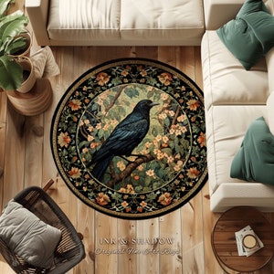 Dark Academia Crowcore Rug Ethereal Bedroom Decor William Morris ...