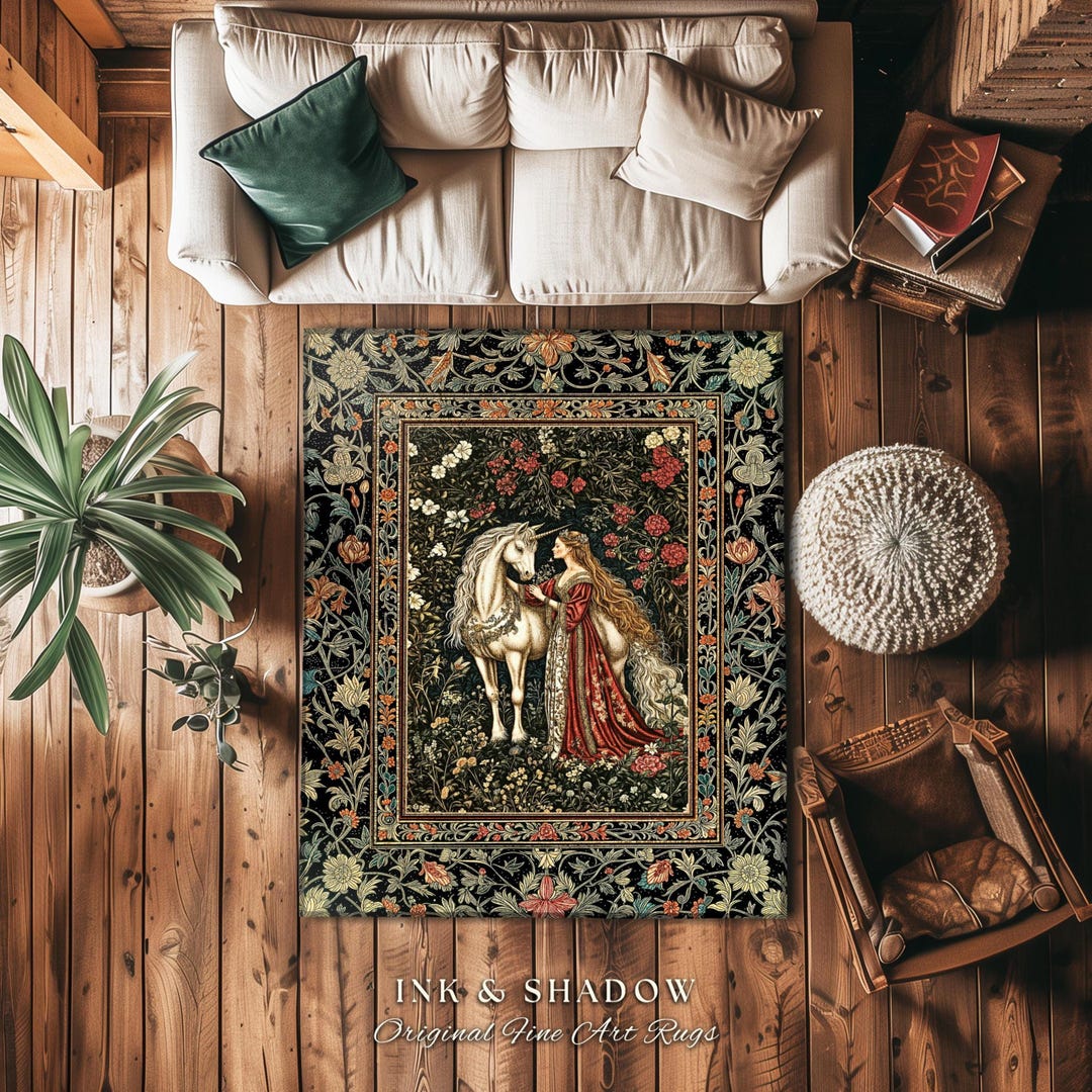 Gothic Romance Storybook Cozy Area Rug | Dark Academia Fairytale Home ...