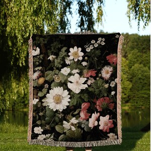 Fairycore Wildflower Tapestry Whimsigoth Wall Art Woven Blanket ...