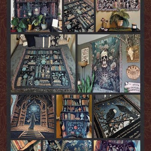 Goth Aesthetic Blanket Woven Wall Hanging | Gothic Home Decor Dark ...