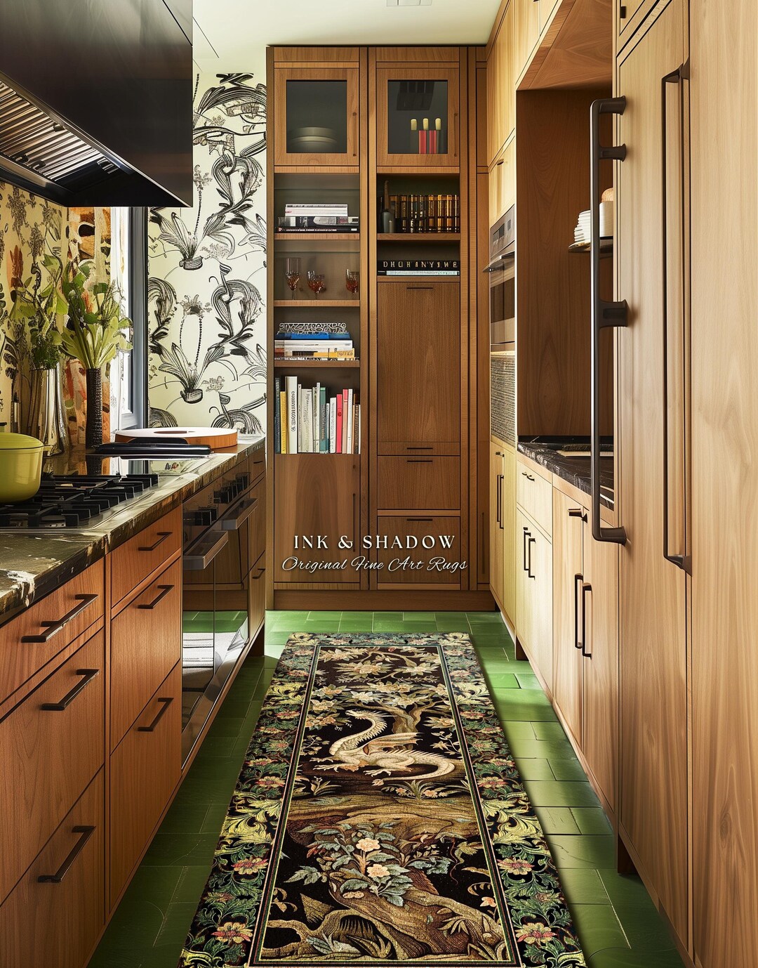 Woodland Gothic White Dragon Runner Enchanted Forest Decor | Mystical ...