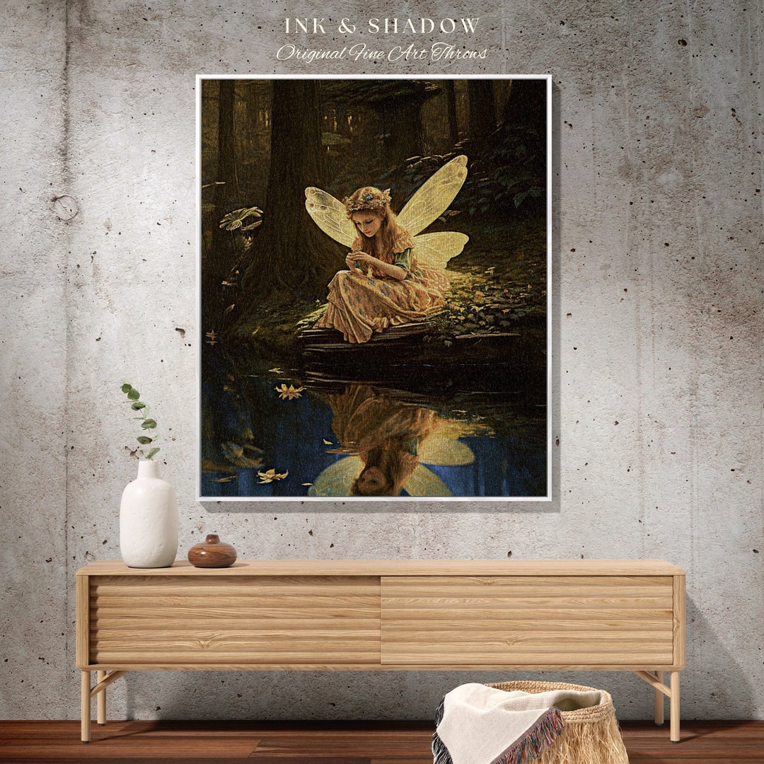 Pixie Blanket Woodland Fairy Fairytale Aesthetic Celestial Wall Art ...