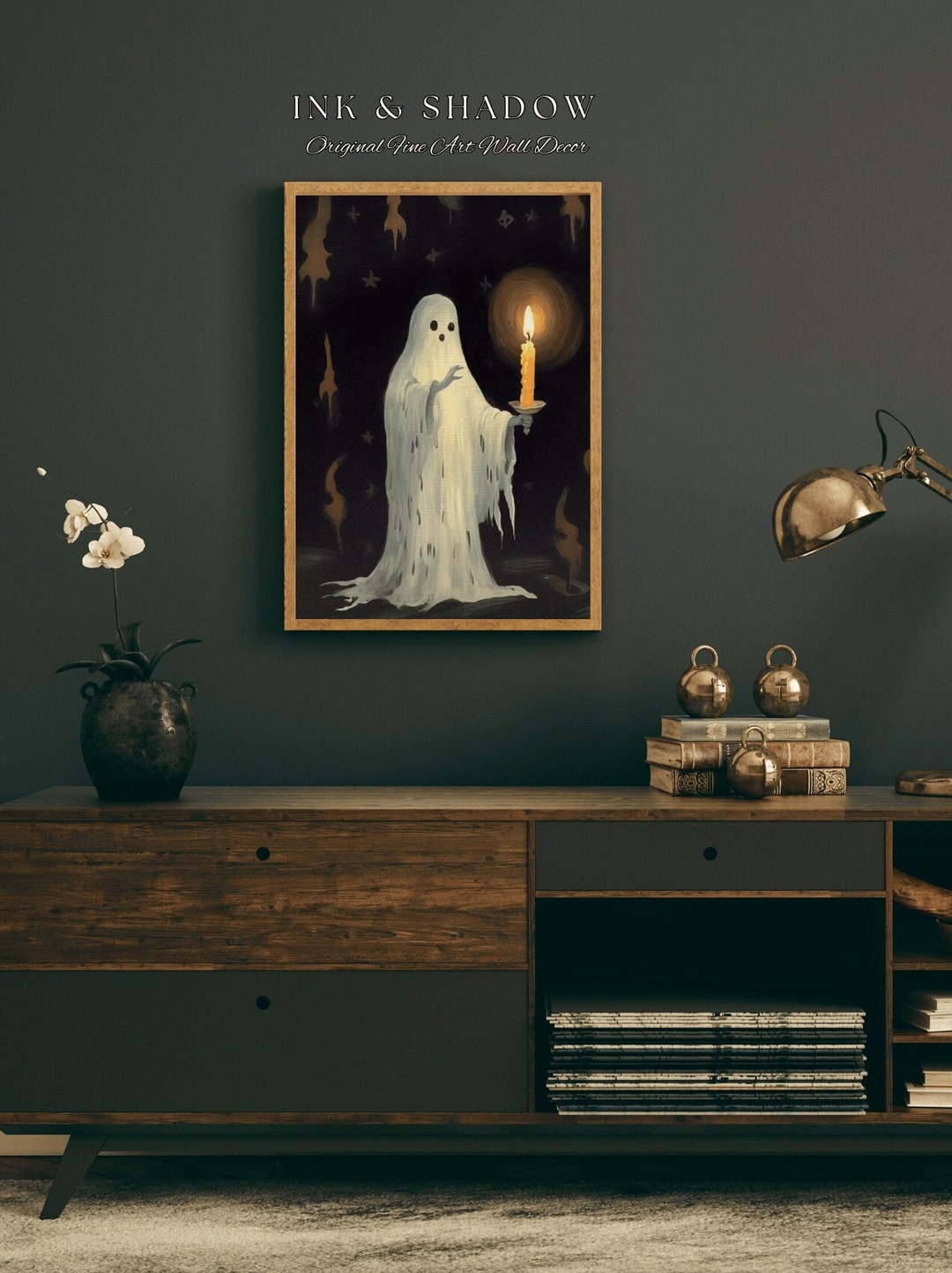 Vintage Victorian Gothic Ghost Art Print Dark Academia Wall Decor ...