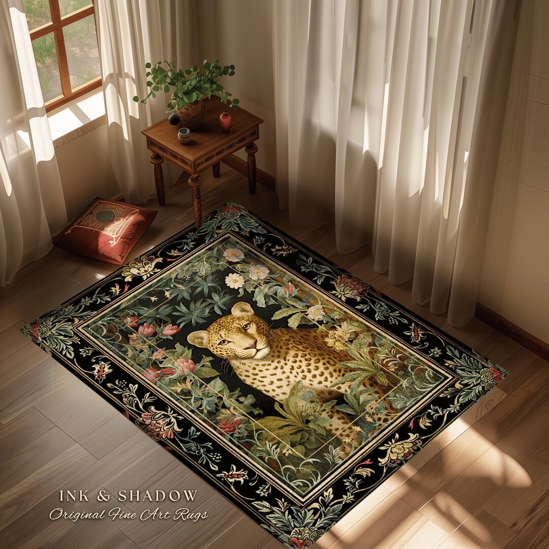 Jungle Aesthetic Area Rug Nature Inspired Room Decor William Morris ...