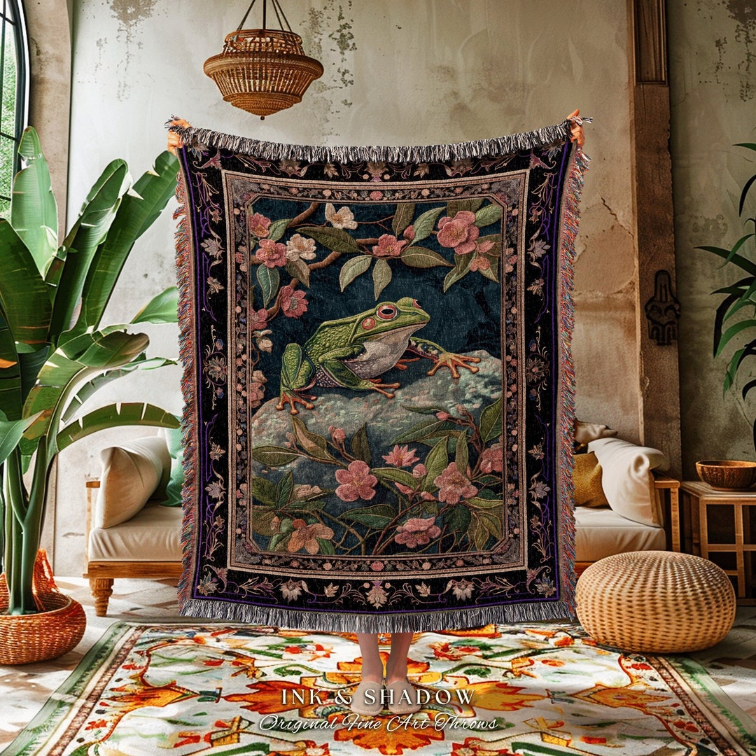 Victorian Aesthetic Tree Frog Tapestry Ethereal Bedroom Morris Inspired ...