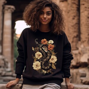 Dark Academia Clothing Gothic Serpent Art Comfort Colors Tshirt ...