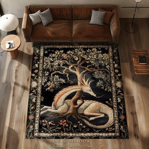 Forest Spirit Area Rug Dark Cottagecore Gothic Book Nook Decor Fairy ...