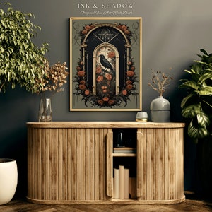 Dark Cottagecore Bedroom Art Poster Print Gothic Room Decor Crowcore ...